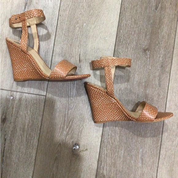 Signature by SS | Shoes | Signature By Ss Tancream Polka Dot Wedge Heel ...